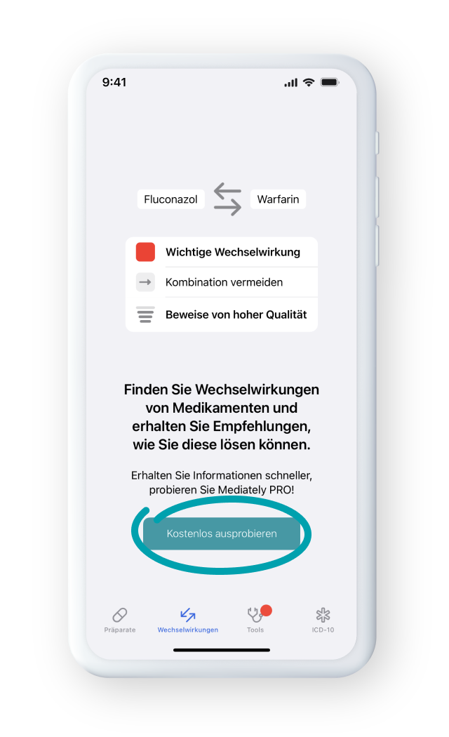 Checker für Wechselwirkungen von Medikamenten